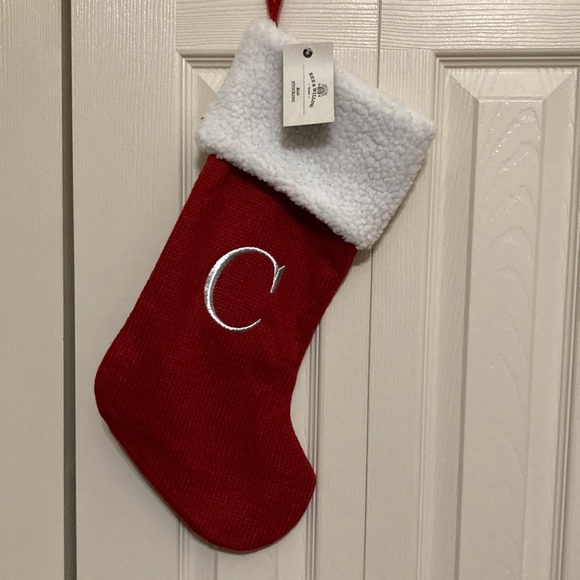 Bee & Willow | Holiday | Knit Embroidered Letter C Stocking | Poshmark